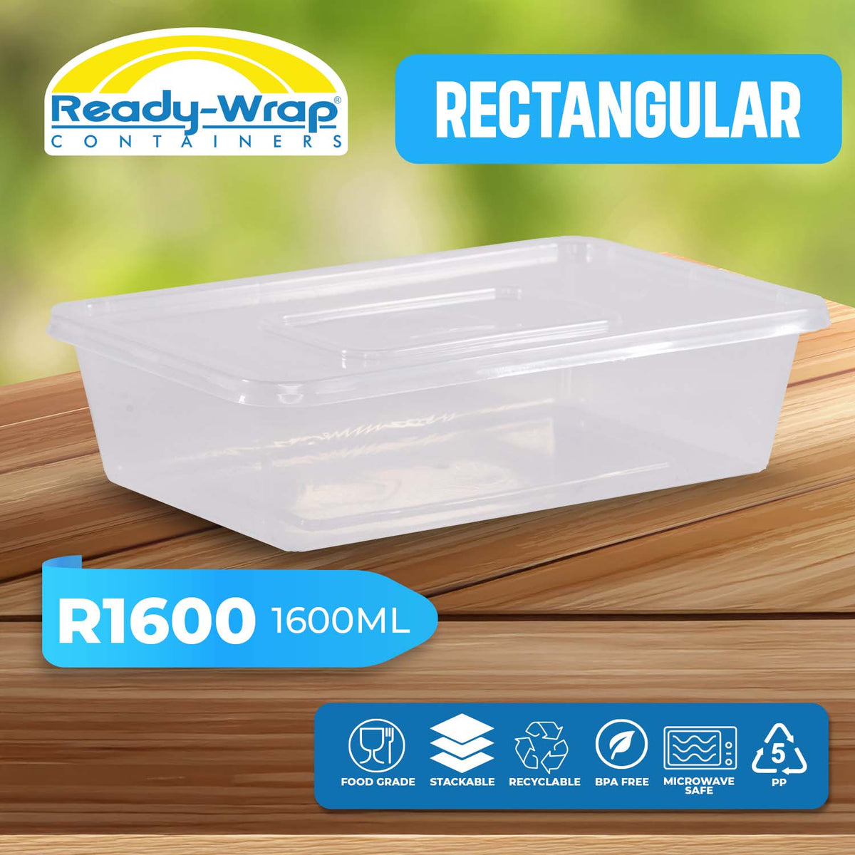 1600 ML Microwavable Food Container | Uratex Business